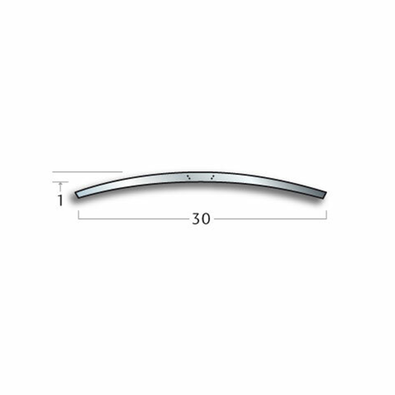 Gradus SCSP451 Cover Strip Polished Stainless Steel 2.7m | Floormart
