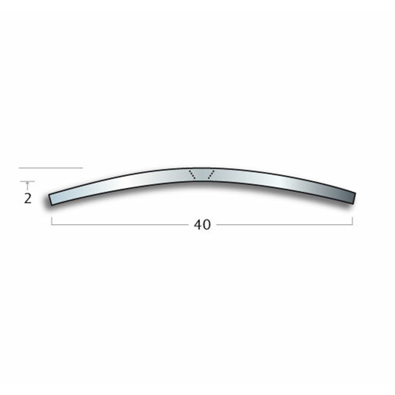 Gradus SCSM474 Cover Strip Matt Stainless Steel 2.7m | Floormart