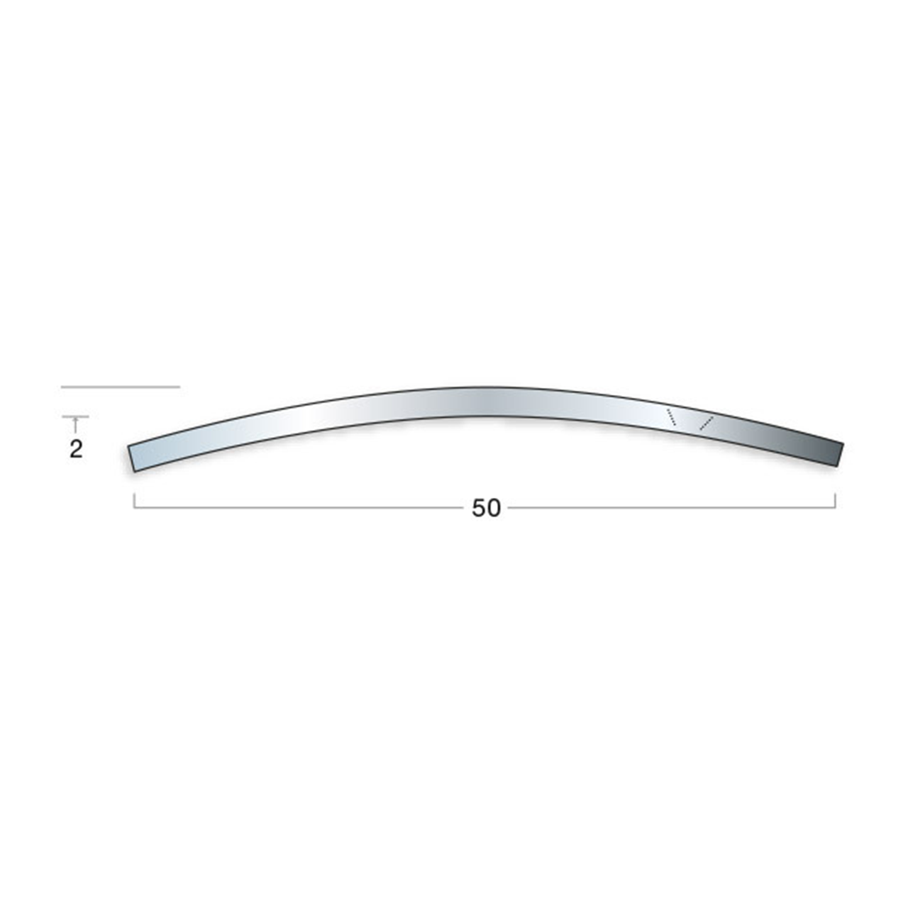 Gradus SCS475SF8G Cover Strip Brushed Stainless Steel 2.7m | Floormart