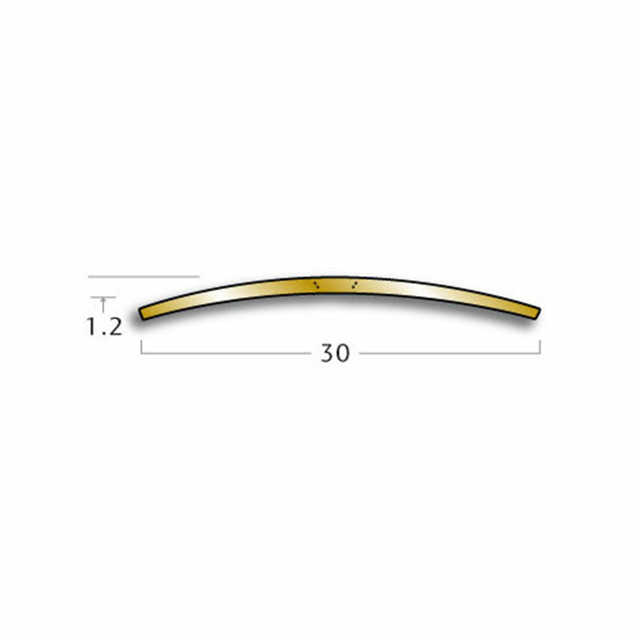 Gradus BCS452F7 Brass Cover Strip 2.7m | Floor Trim