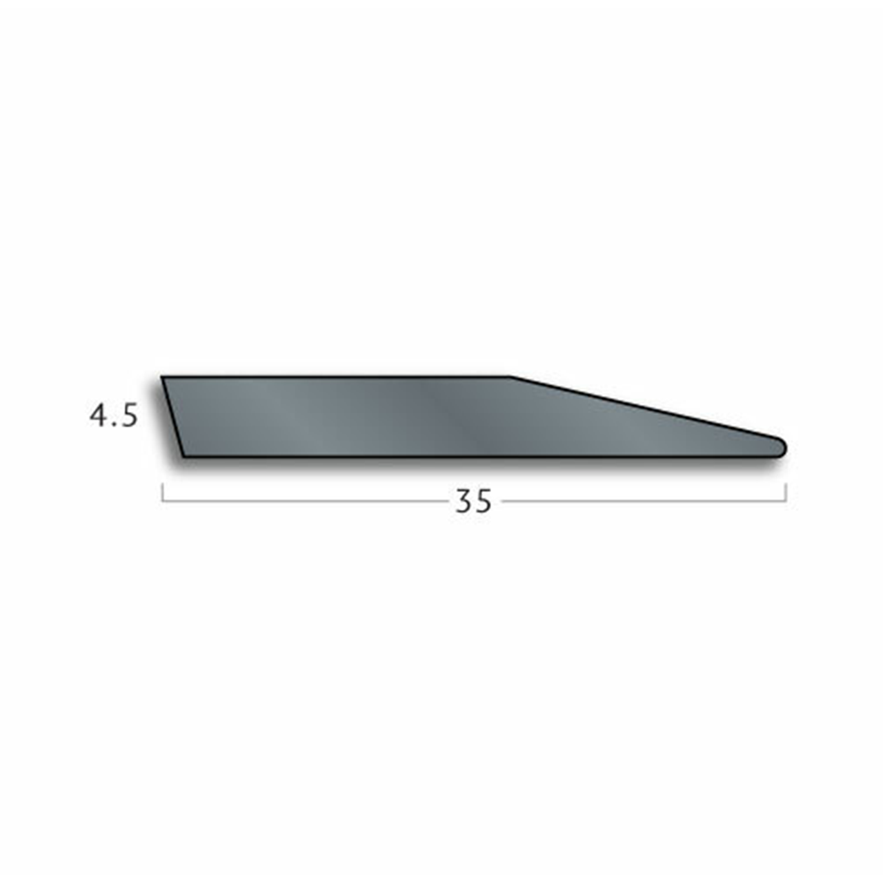 Gradus T450 PVC Ramp Edge Single Length | Floormart