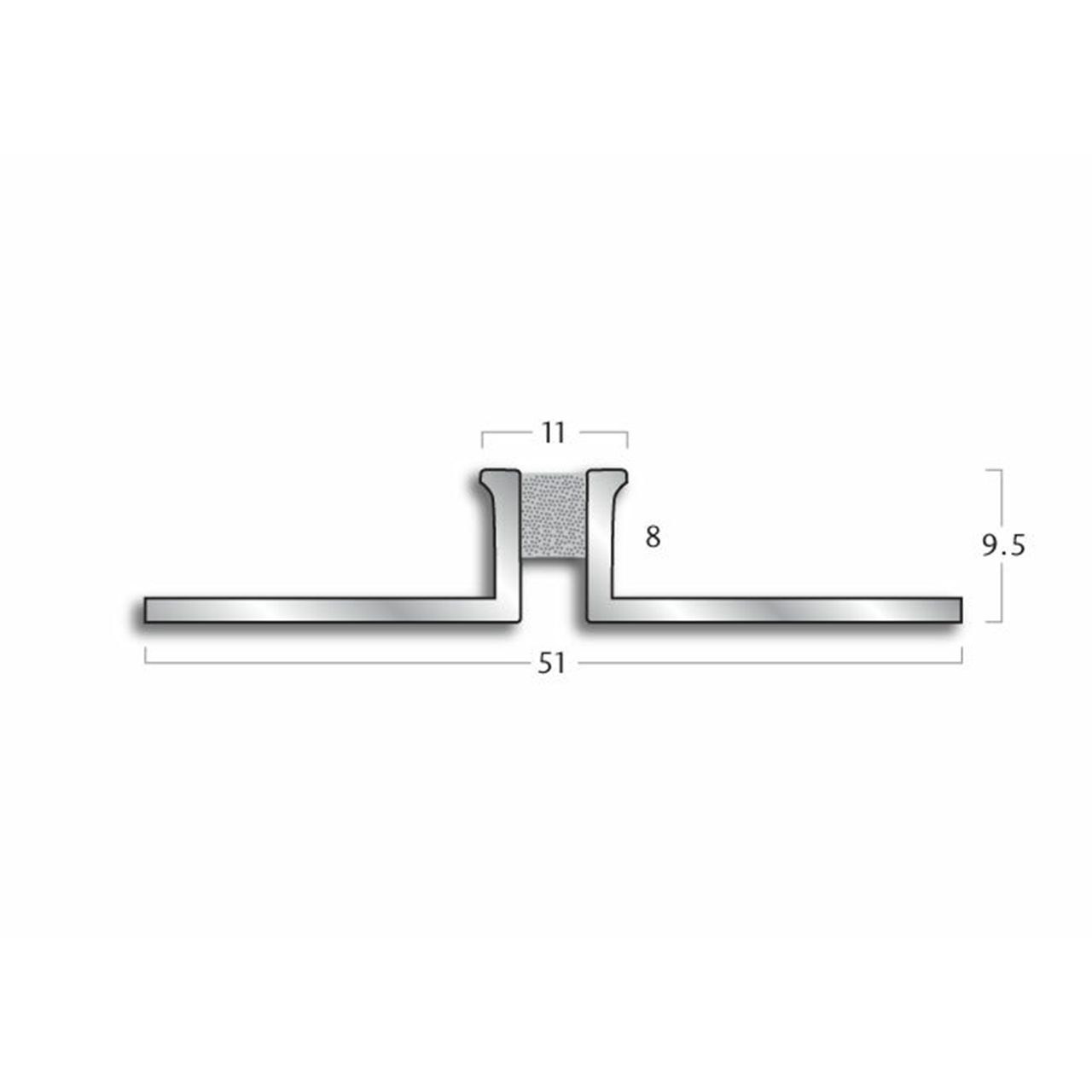 Gradus Aluminium Movement Joint 2.5m | Expansion Joint