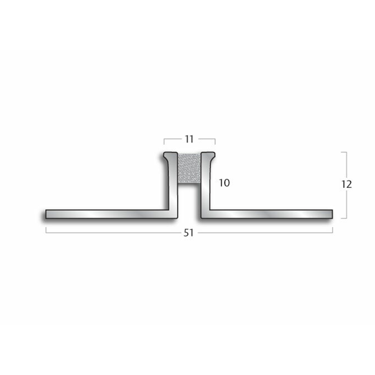 Gradus Aluminium Movement Joint 2.5m | Expansion Joint