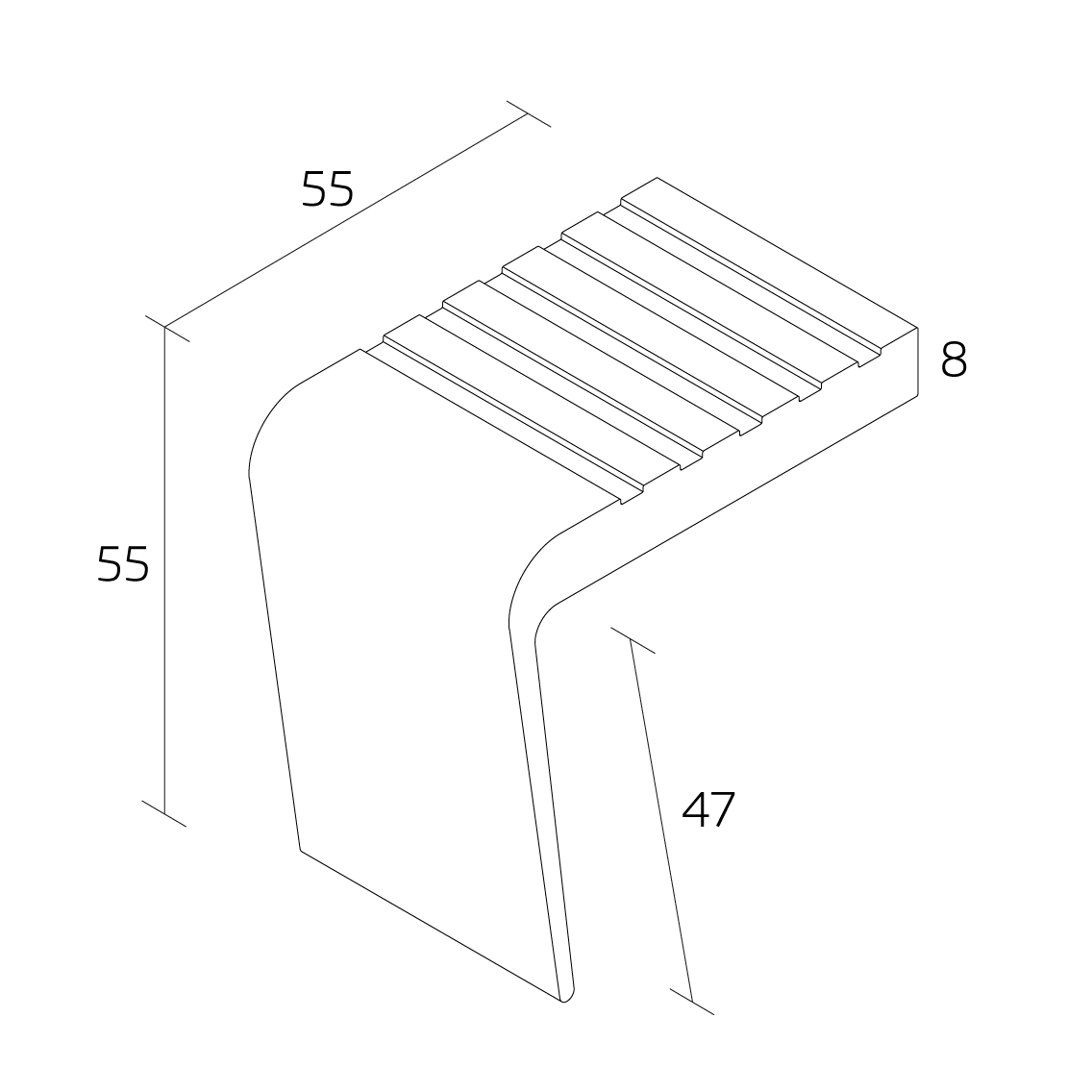 Quantum QFSN4 Flexible Stair Nosing 2.44m | Anti Slip PVC Nosing