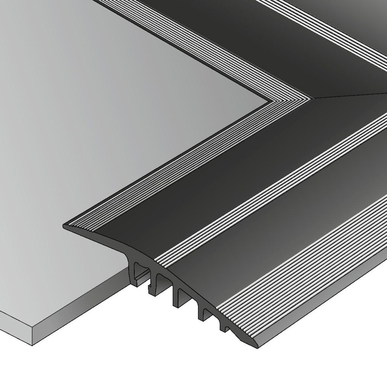 Gerflor GTI Aluminium Corner Ramp 180x180mm | Floormart