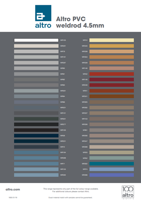 Altro Weld Rod 50 Metres All Colours | Floormart