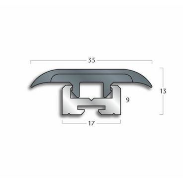 Gradus TT35 AFT17 Clip Top Transition 2.5m | Floor Trim