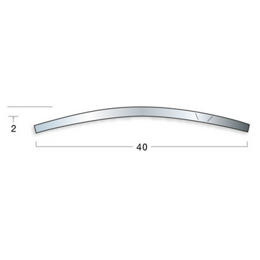 Gradus SCS474SF8G Cover Strip Brushed Stainless Steel 2.7m | Floormart