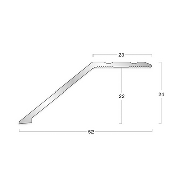 Gradus RT245 Aluminium Ramp Edge 2.7m | Floor Transition