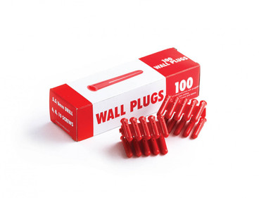 Red Plastic Plugs Pack of 100 | Floormart