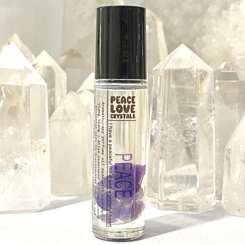 PEACE AROMATHERAPY PERFUME OIL | PEACE LOVE CRYSTALS