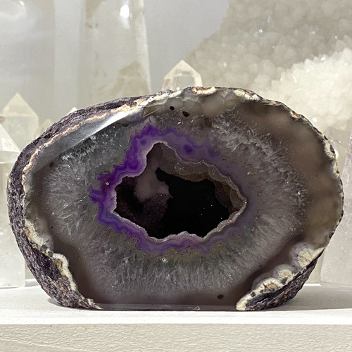 PURPLE AGATE GEODE | PEACE LOVE CRYSTALS