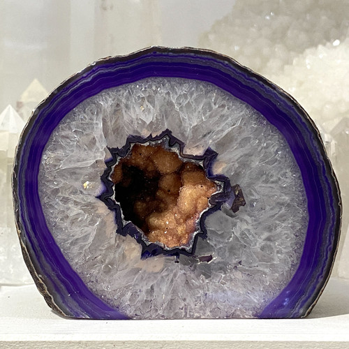 PURPLE AGATE GEODE | PEACE LOVE CRYSTALS