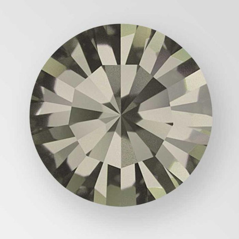 ss29 PRECIOSA MAXIMA MC Chaton, BLACK DIAMOND AB, foiled - BEAD & TRIM