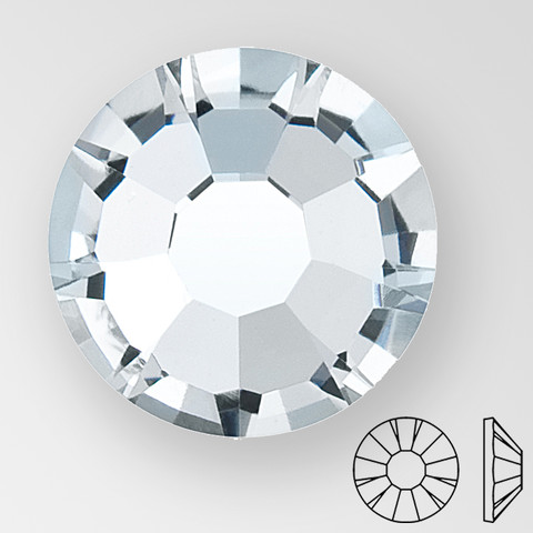 ss40 CRYSTAL - PRECIOSA MAXIMA Flat Back, 18 facets, foiled - BEAD & TRIM