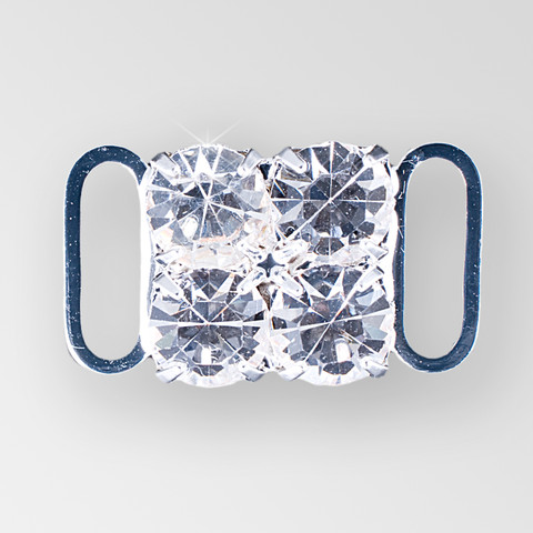 0.5x0.5 inch Square-Shaped Crystal, Silver Connector, 2x2 ss29 - BEAD ...