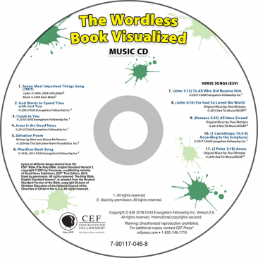 The Wordless Book Visualized 2019 music CD Child Evangelism The Wordless Book Visualized 2019 music CD Child Evangelism