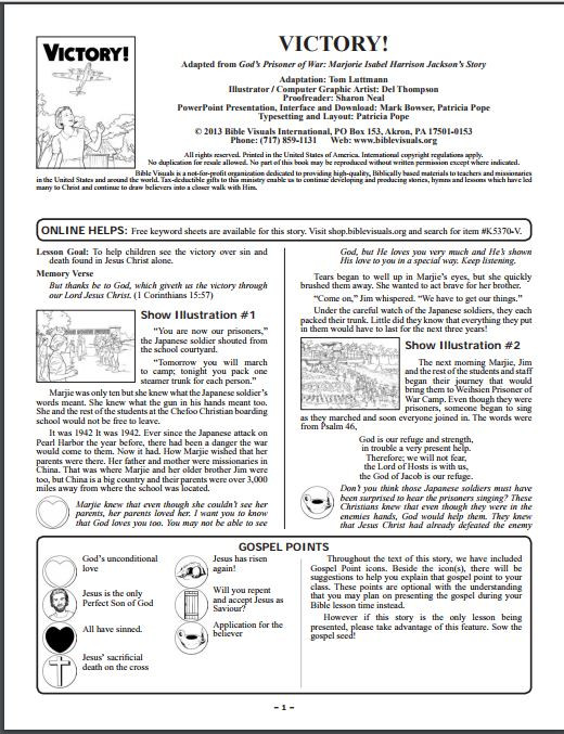 Victory (visuals w/text) - Child Evangelism Fellowship Store