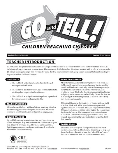 Go and Tell Kit - Child Evangelism Fellowship Store
