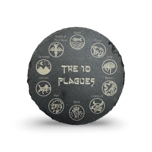 Slate Passover Plague Plate by Joy Stember