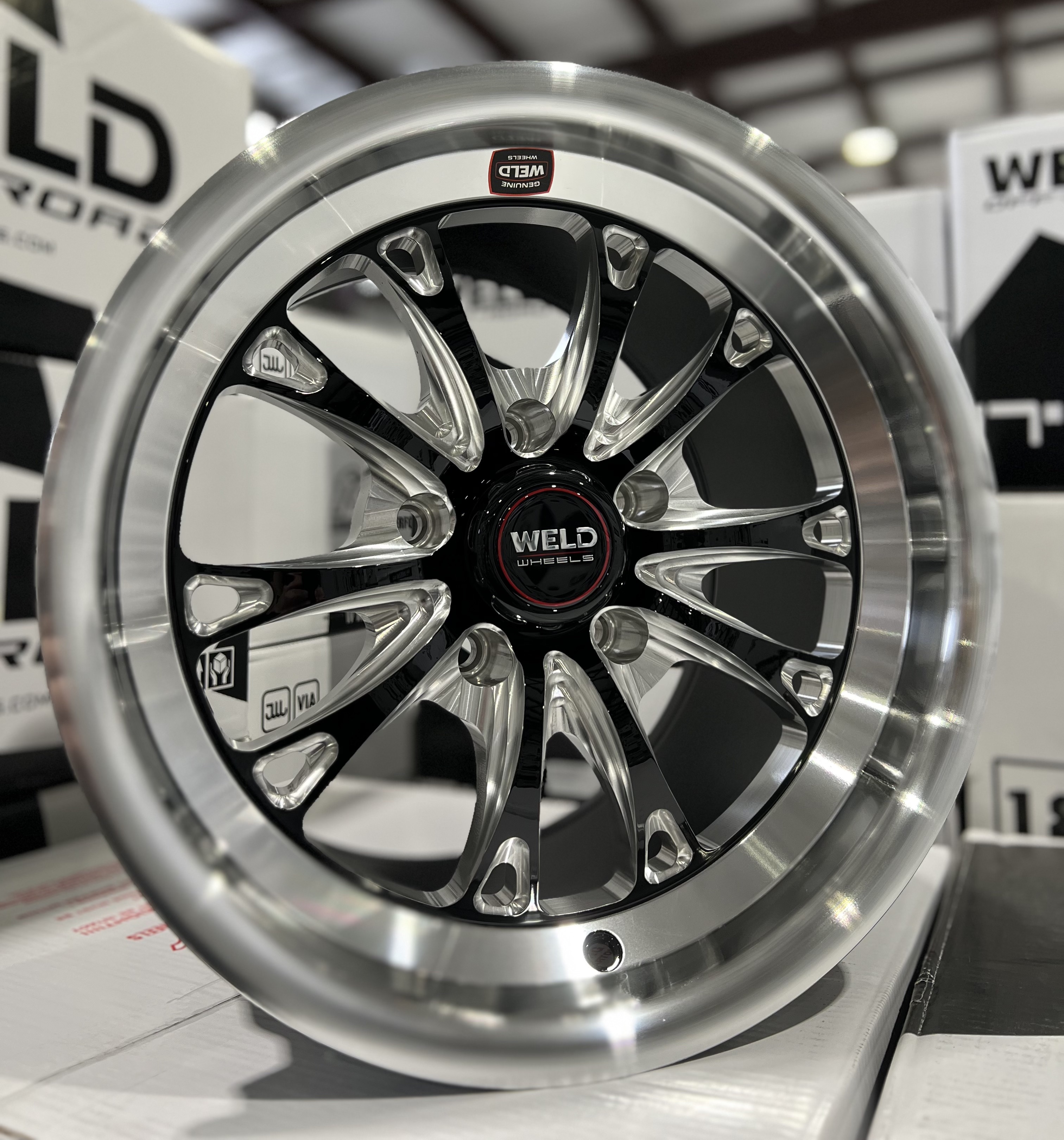 WELD's 15x10 Belmont Gloss Black Drag Wheels: Beadlock and Non-Beadlock ...