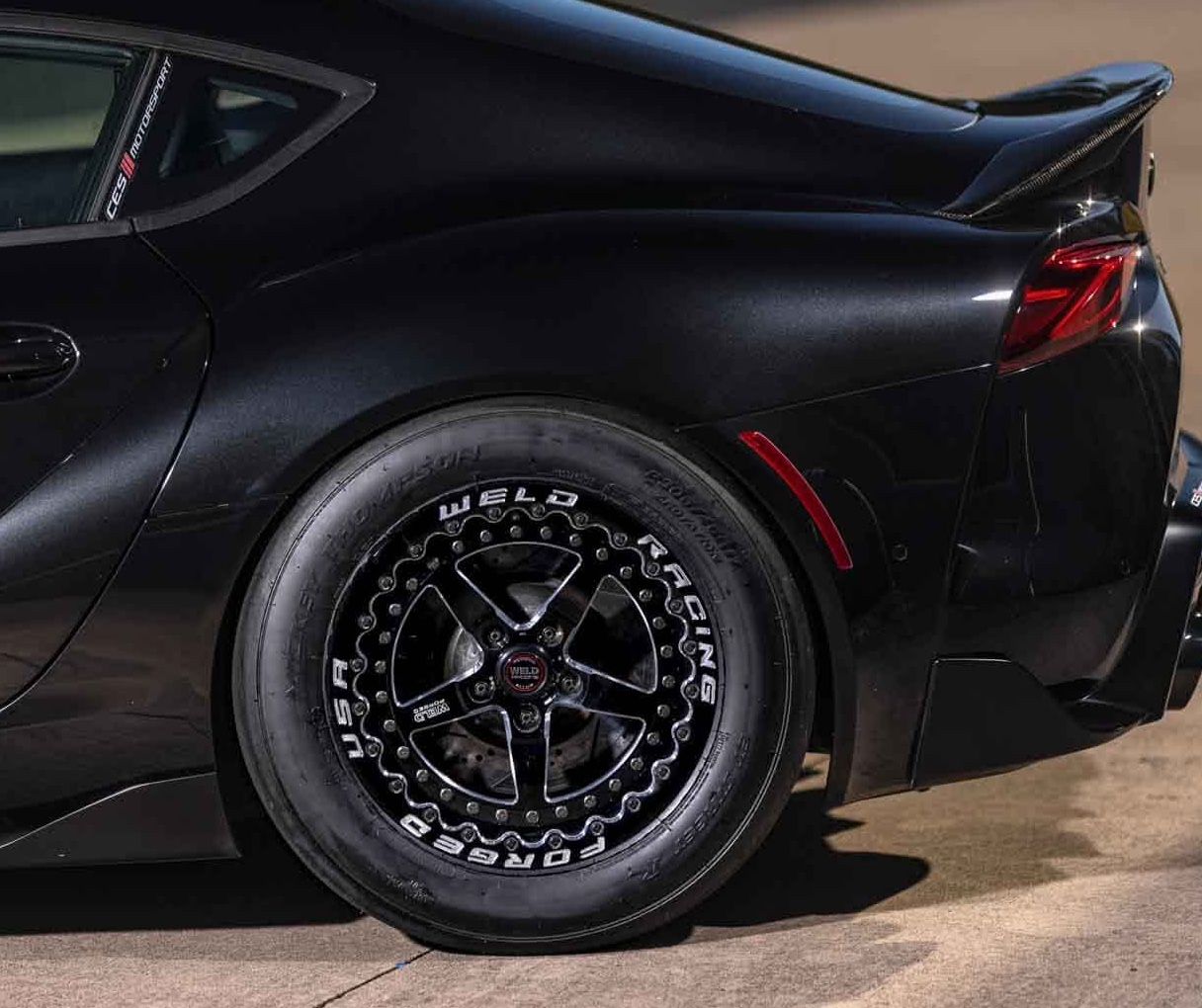 Weld Racing 3-Piece Weldstar Beadlock Black Drag Wheel for Toyota Supra ...