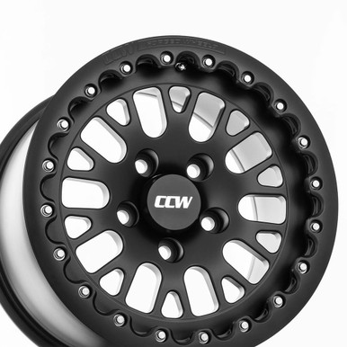 CCW Classic Welded 3-Piece 15x10 Beadlocks / Matte Black Wheel and ...