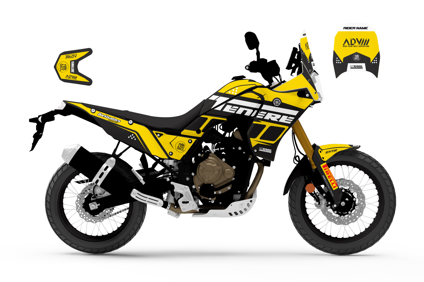 RAID YELLOW Series Tenere 700 - DMK Designs | Performance & Style