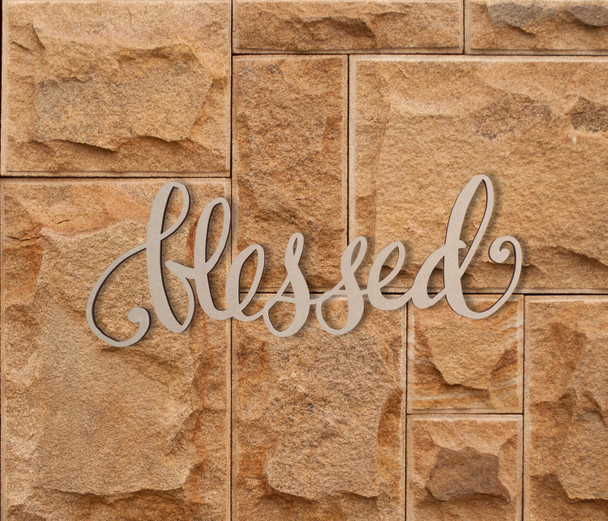 Blessed Wall Script Decor Word - Religious Cutout for Inspired Decor