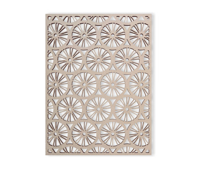 Mandala Wall Art: Wood Wagon Wheel Lattice Fretwork Panel