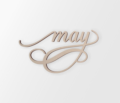 Stylish "May" Wall Decor Cutout for Modern Home Decor
