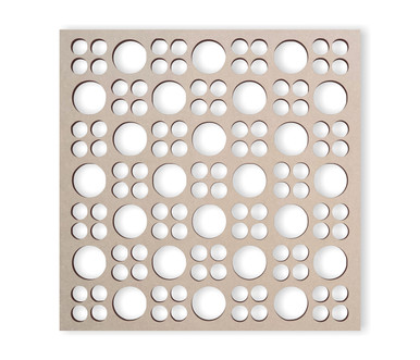 Stylish Circle Lattice Fretwork Panel: Mandala Wood Wall Art