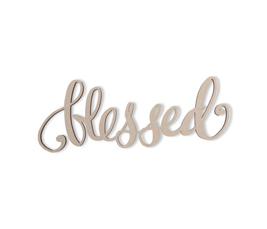 Blessed Wall Script Decor Word - Religious Cutout for Inspired Decor