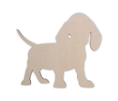 Wooden Puppy Shape - Adorable Puppy Cutout for Wall Art