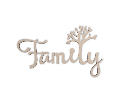 Family Tree Wooden Shape Cutout - Symbol of Heritage
