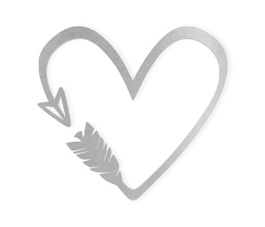 Trendy Metal Arrow Wall Decor - Heart Design