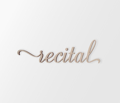 Recital Wall Decor Word: Artistic Wall Art