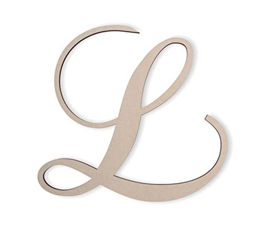 Jess and Jessica Cursive Letter L for Stylish Decor