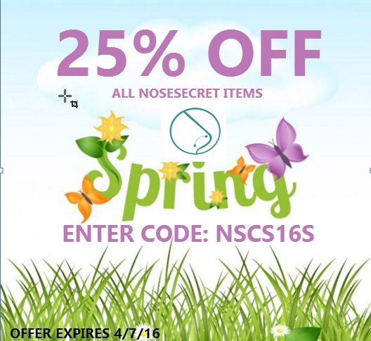 Get Ready for Spring with Nosesecret! 25% OFF - NoseSecret