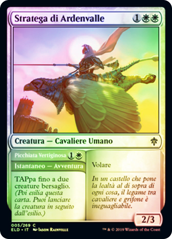 Ardenvale Tactician // Dizzying Swoop | Throne of Eldraine - Italian ...