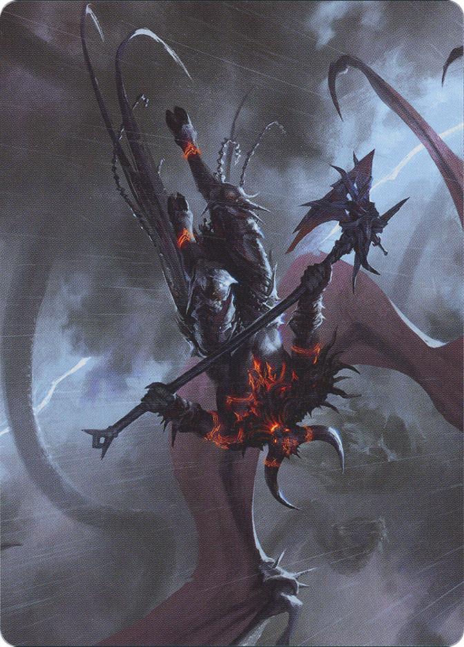 {Burning-Rune Demon Art Card} | Art Series: Kaldheim | Star City Games