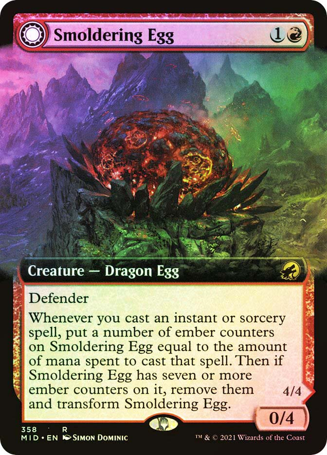 Smoldering Egg // Ashmouth Dragon | Innistrad: Midnight Hunt | Star ...