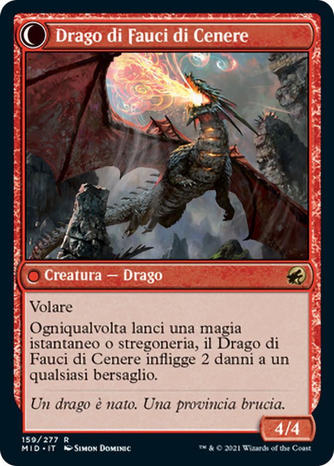 Smoldering Egg // Ashmouth Dragon | Innistrad: Midnight Hunt - Italian ...