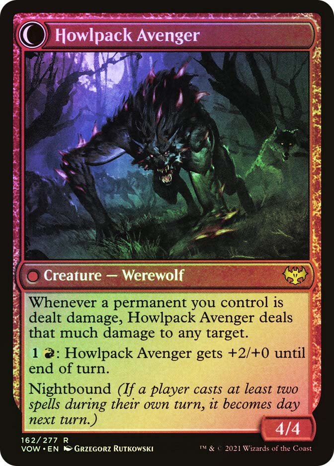 Ill-Tempered Loner // Howlpack Avenger | Innistrad: Crimson Vow | Star ...
