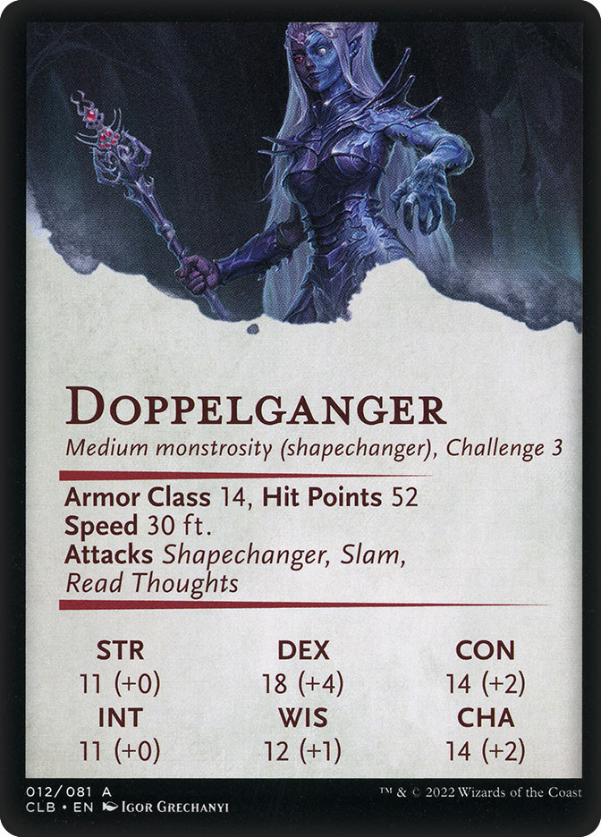 {Mocking Doppelganger Art Card} // {Doppelganger Stat Card} | Art ...