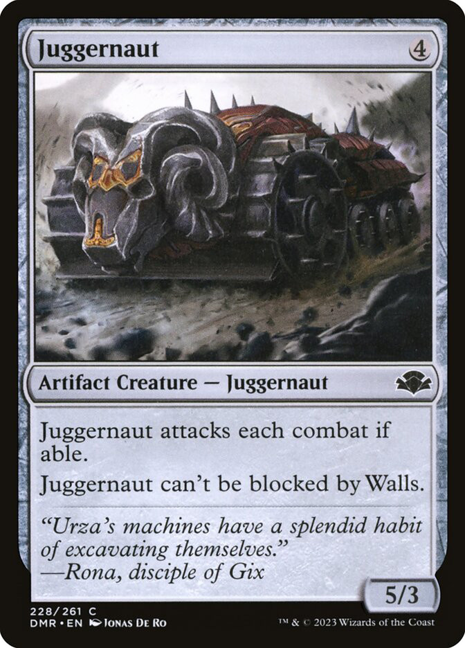 Juggernaut Creature This Probably Belongs In Poorly Playing Magic, But