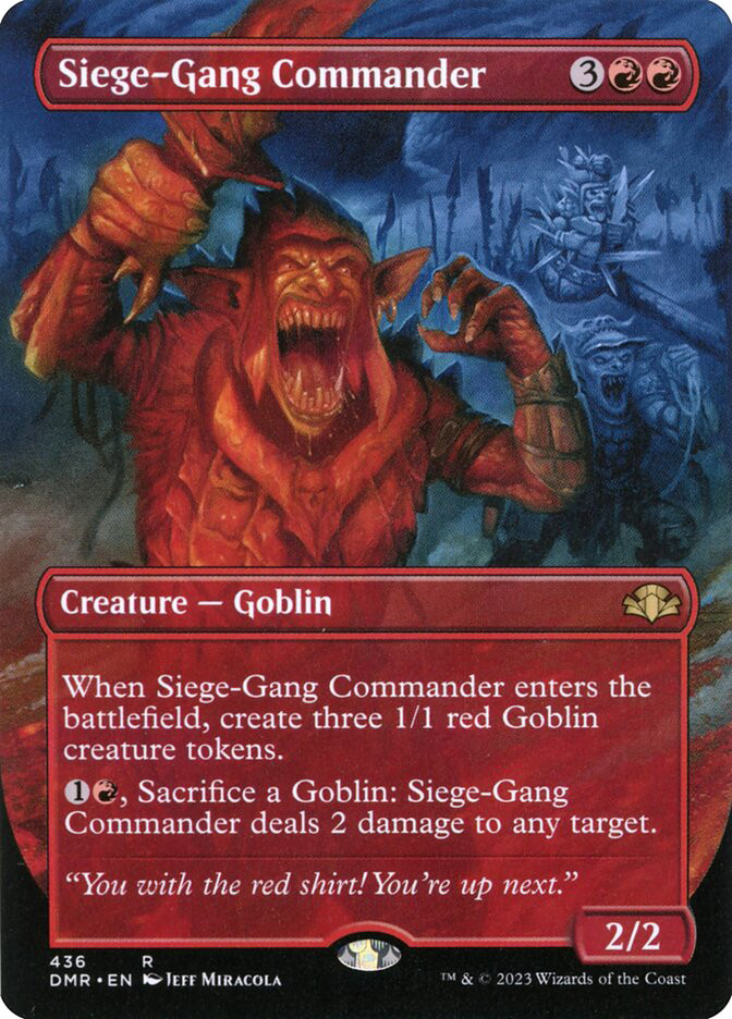 Siege-Gang Commander (Borderless) | Dominaria Remastered - Borderless ...