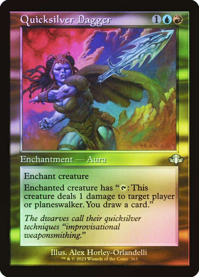 Quicksilver Dagger (Retro Frame) | Dominaria Remastered - Retro Frame ...