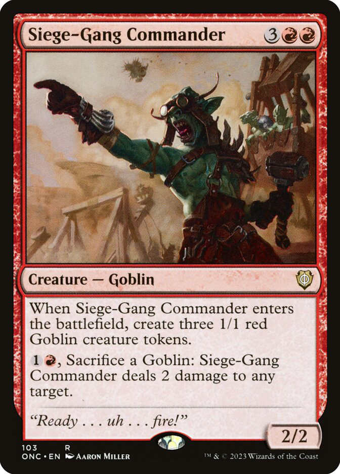 Siege-Gang Commander | Phyrexia: All Will Be One Commander | Star City ...