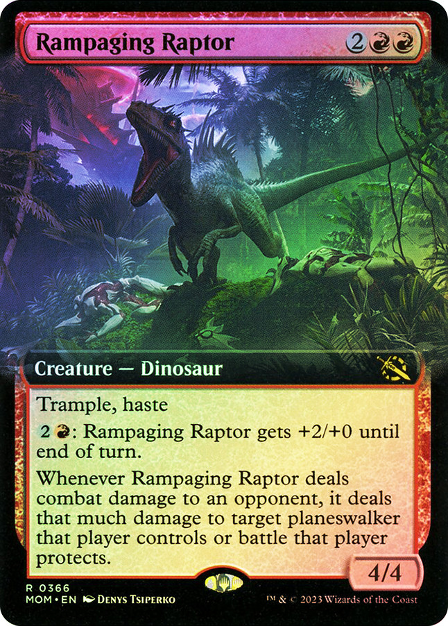 Rampaging Raptor (Extended Art) | March of the Machine - Variants ...